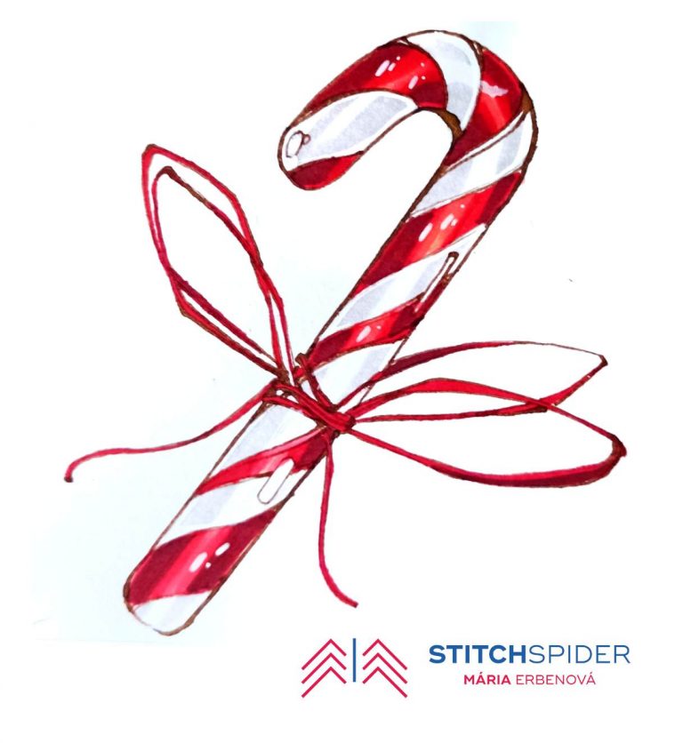 Christmas Candy Cane | Stitch Spider
